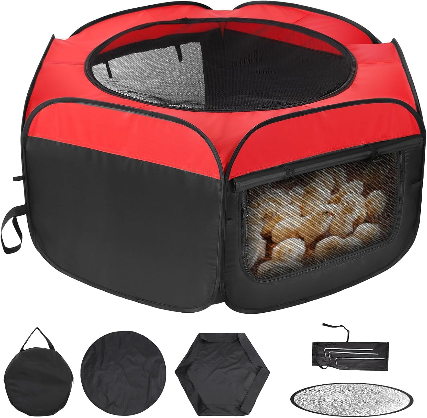 Brooder Box for Chicks Starter Kit, Pop up Chicken Brooders ...