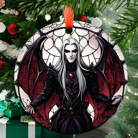 Brooding Vampire 1 Ceramic/Acrylic Christmas Ornament, Gentle Mom Thank ...