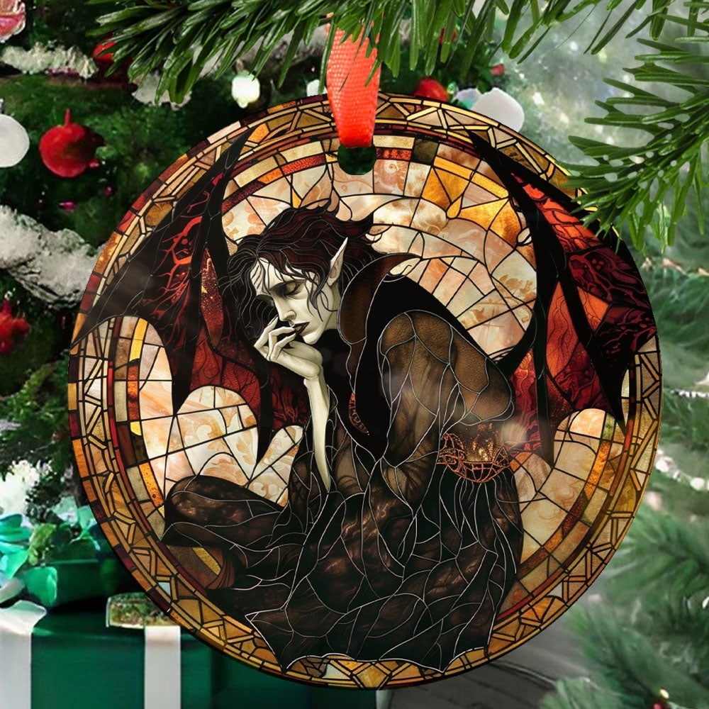 Brooding Vampire: Ornament Style Wall or Window Hanging Made With Real ...