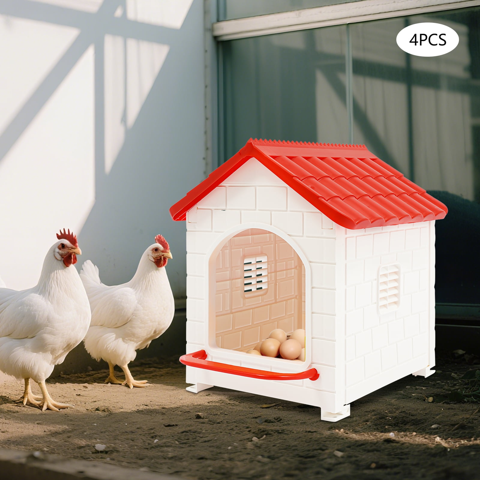 Broody Hen Friendly Nesting Box, 4-Piece Set with Ventilation Windows ...