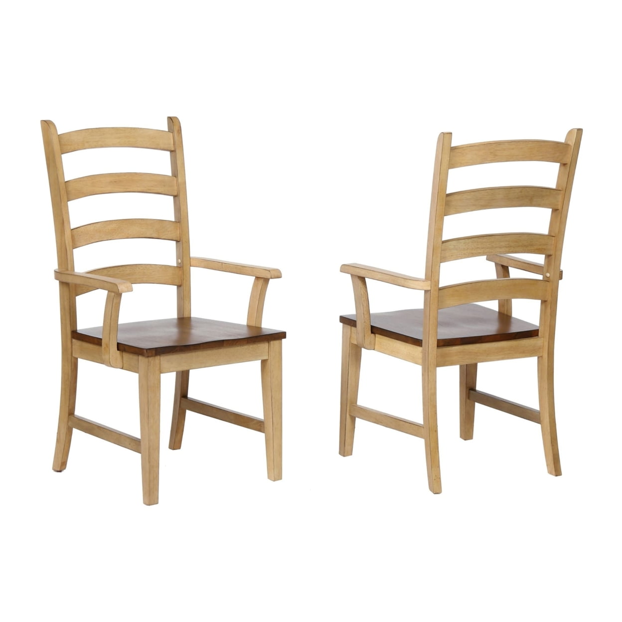 Brook Distressed Two Tone Light Creamy Wheat With Warm Pecan Brown Arm ...