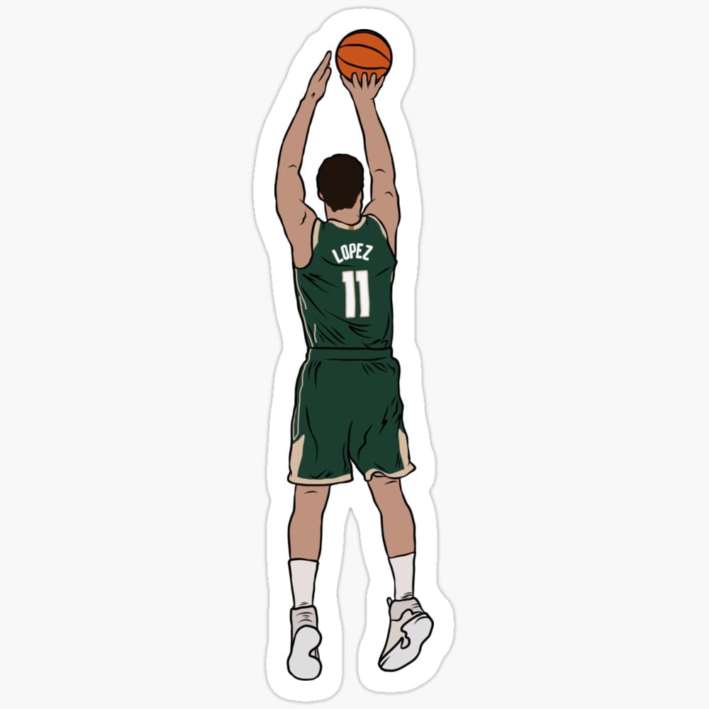 Brook Lopez 3 Pointer Sticker Phone Decal Water Bottle Stickers Car ...
