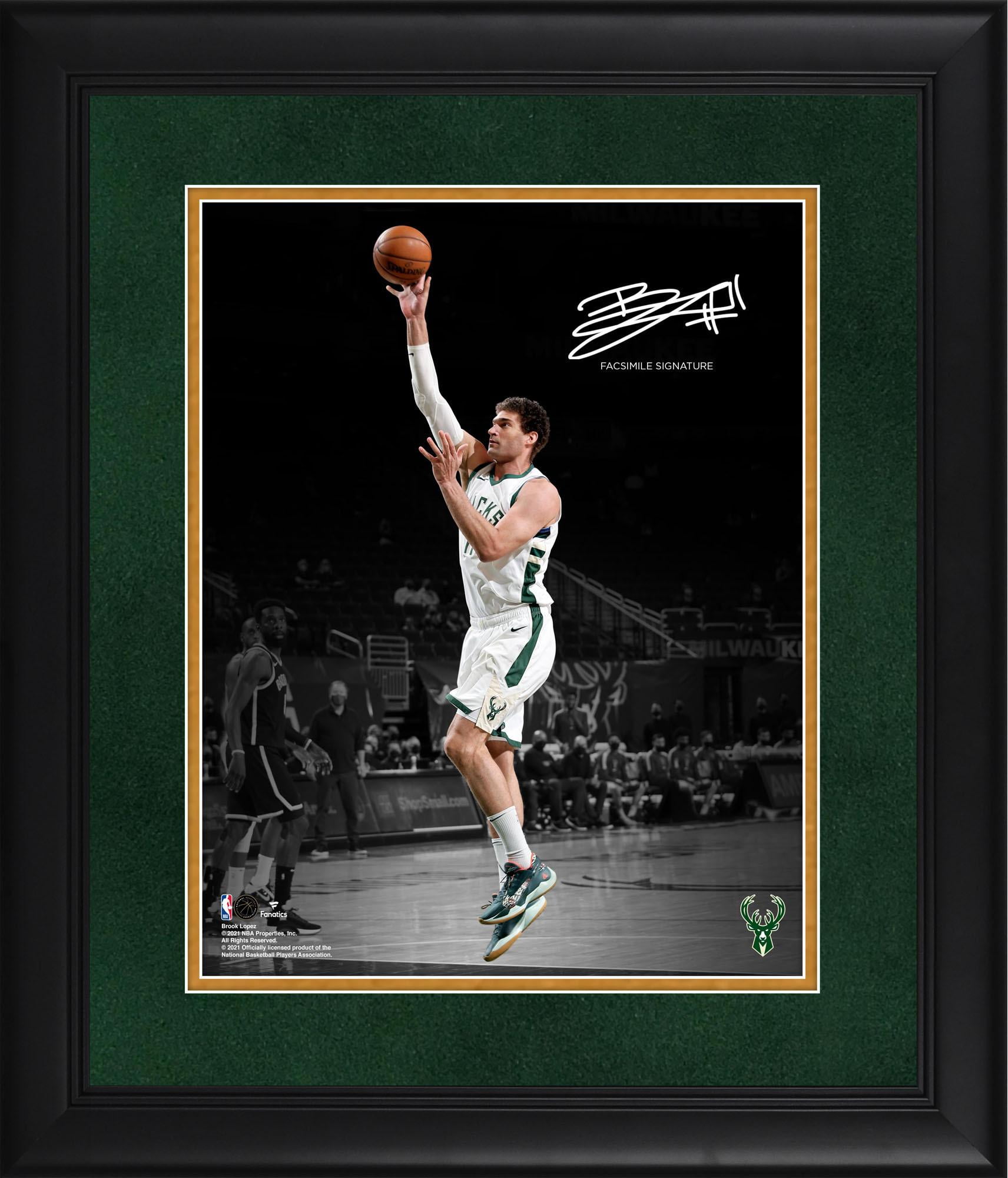 Brook Lopez Milwaukee Bucks Framed 11" x 14" Spotlight Photograph ...