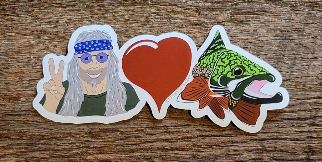 Brook Trout Peace & Love Sticker Decal - Walmart.com