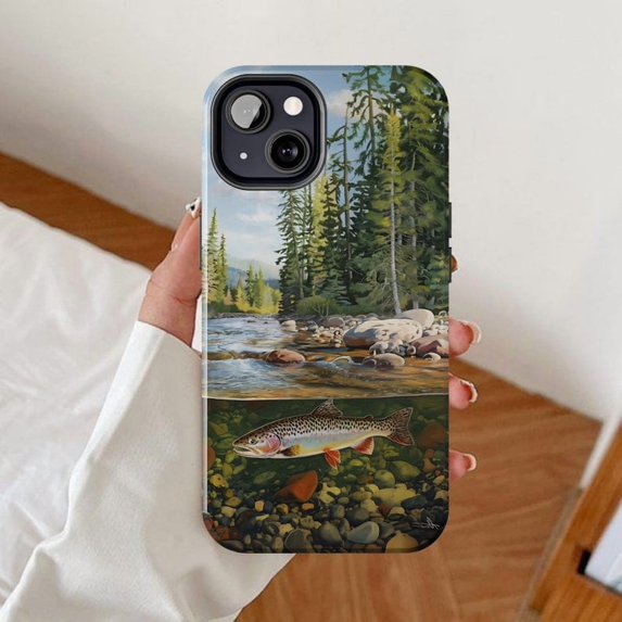 Brook Trout fish Fishing Camp outdoor Fishermen enthusiasts Phone Case ...