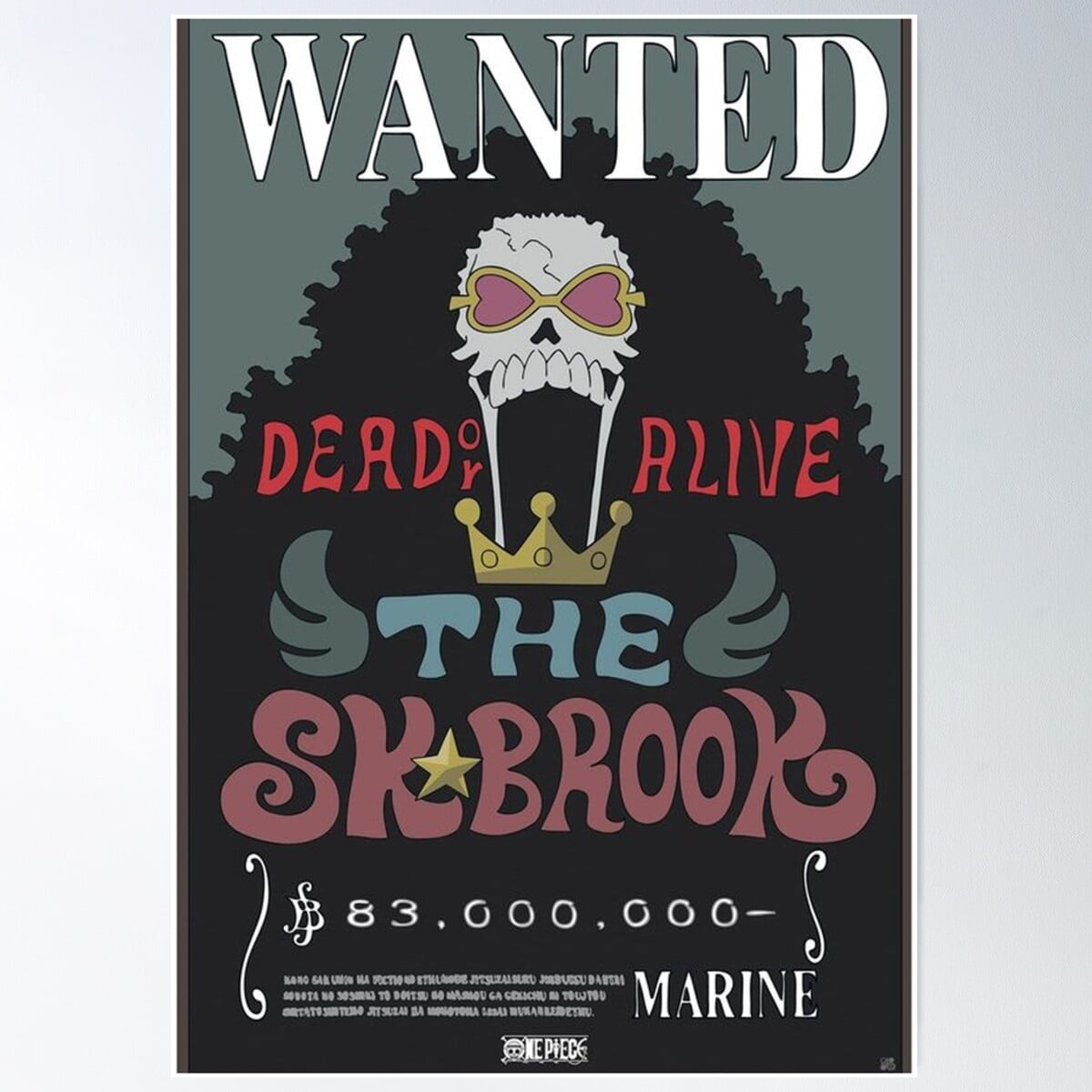 Brook Wanted Poster Wall Art, UNFRAMED PAPER POSTER, Home Decor ...