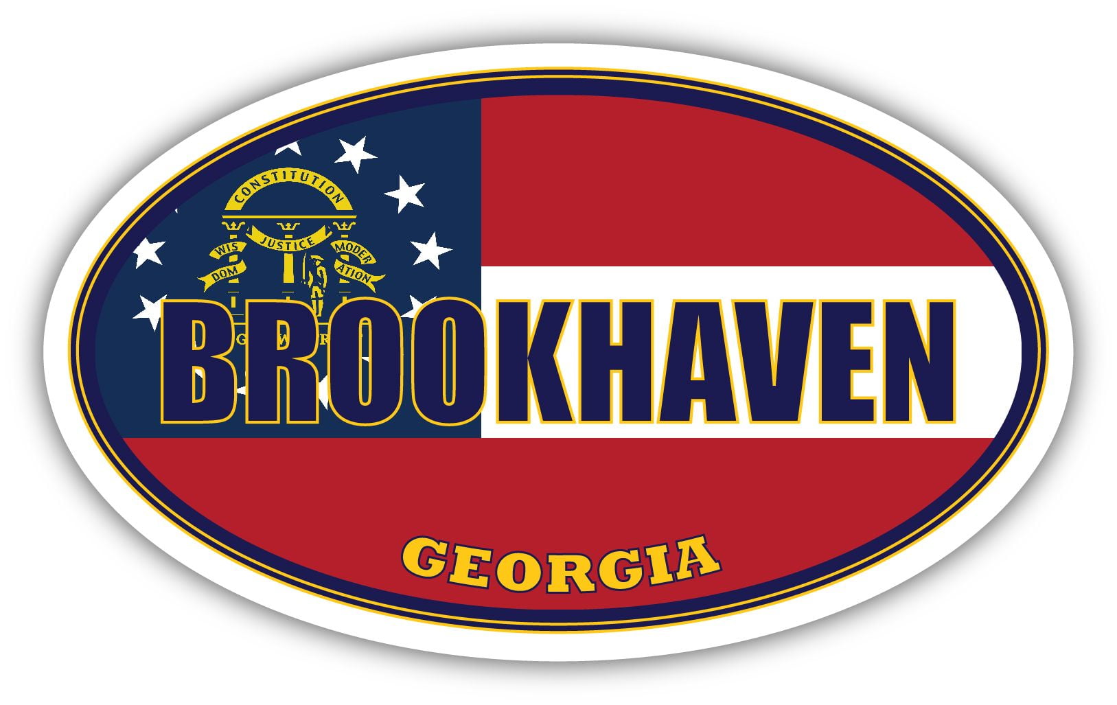 Brookhaven City Georgia State State Flag | GA Flag DeKalb County Oval ...