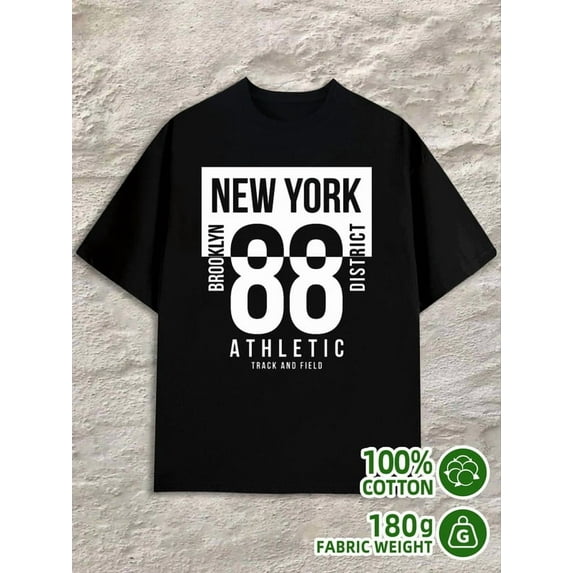 Brooklyn 88 Track mens black 180G 100% Cotton fun and playful,cool T ...