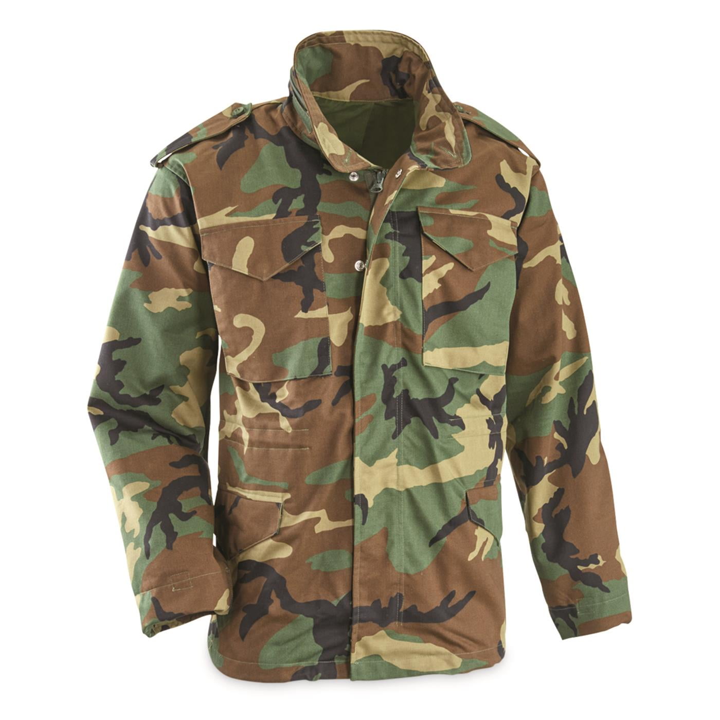 Brooklyn Armed Forces Twill M65 Jacket, Woodland Camo - Walmart.com