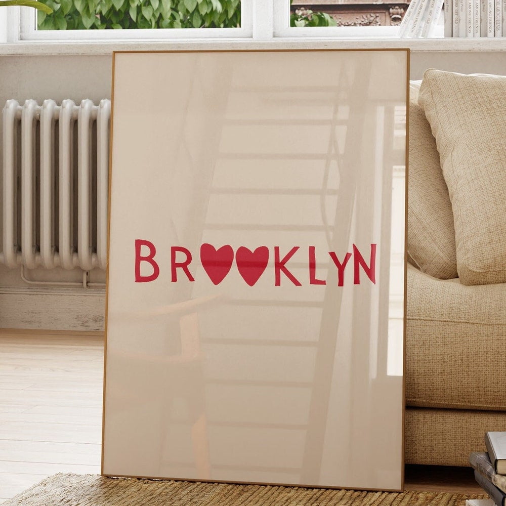 Brooklyn Art Print Brooklyn Ny Wall Art Brooklyn New York Poster ...