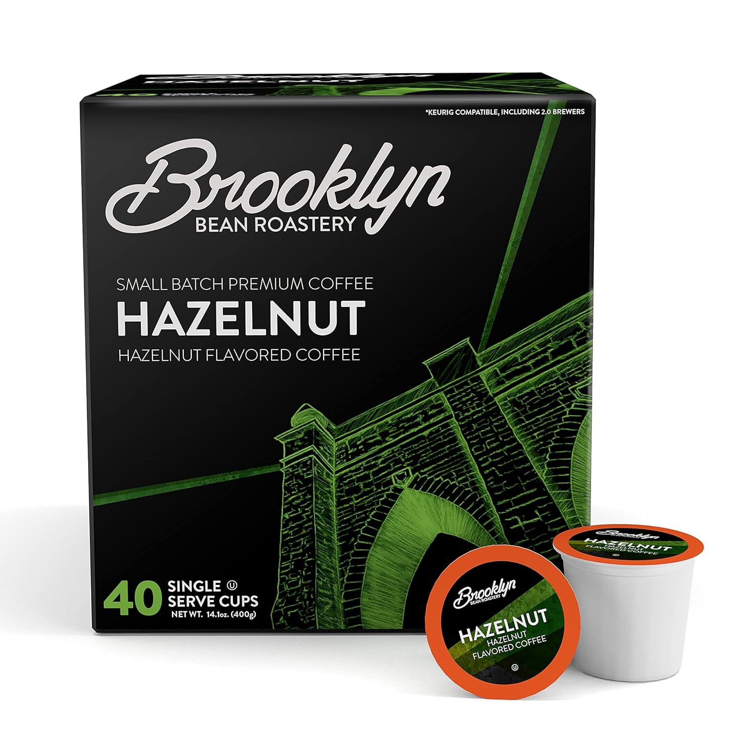 Brooklyn Bean Roastery Hazelnut Coffee Pods for Single-Serve Coffee ...