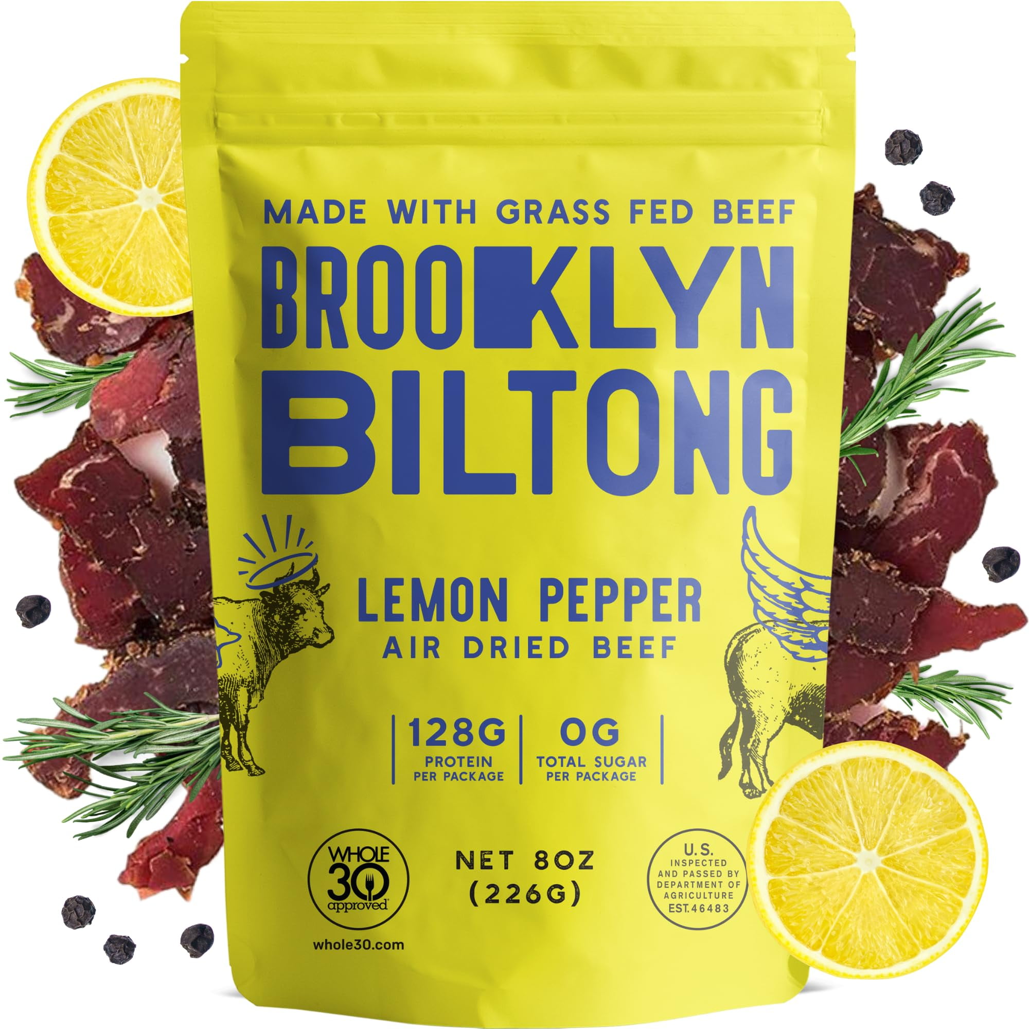 Brooklyn Biltong - Air Dried Grass Fed Beef Snack - Whole30 Approved, Paleo, Keto, Gluten Free ...