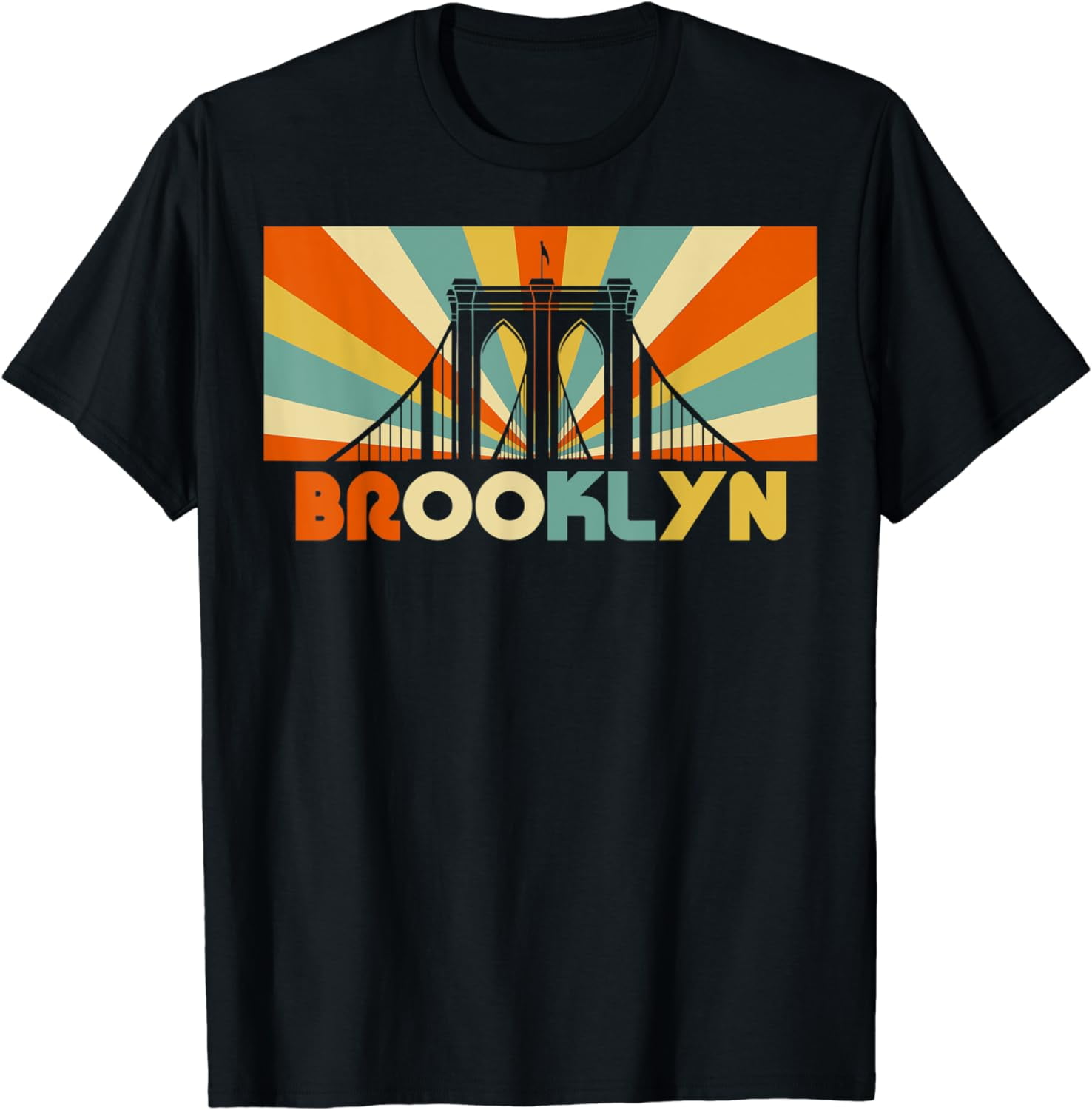 Brooklyn Bridge 70s Retro Vintage Souvenir T-Shirt - Walmart.com