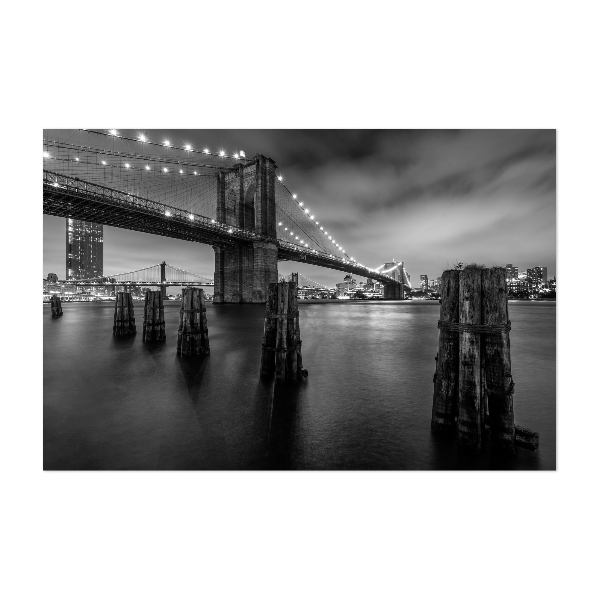 Brooklyn Bridge B&W - Manhattan New York Photography Bridge Black and ...