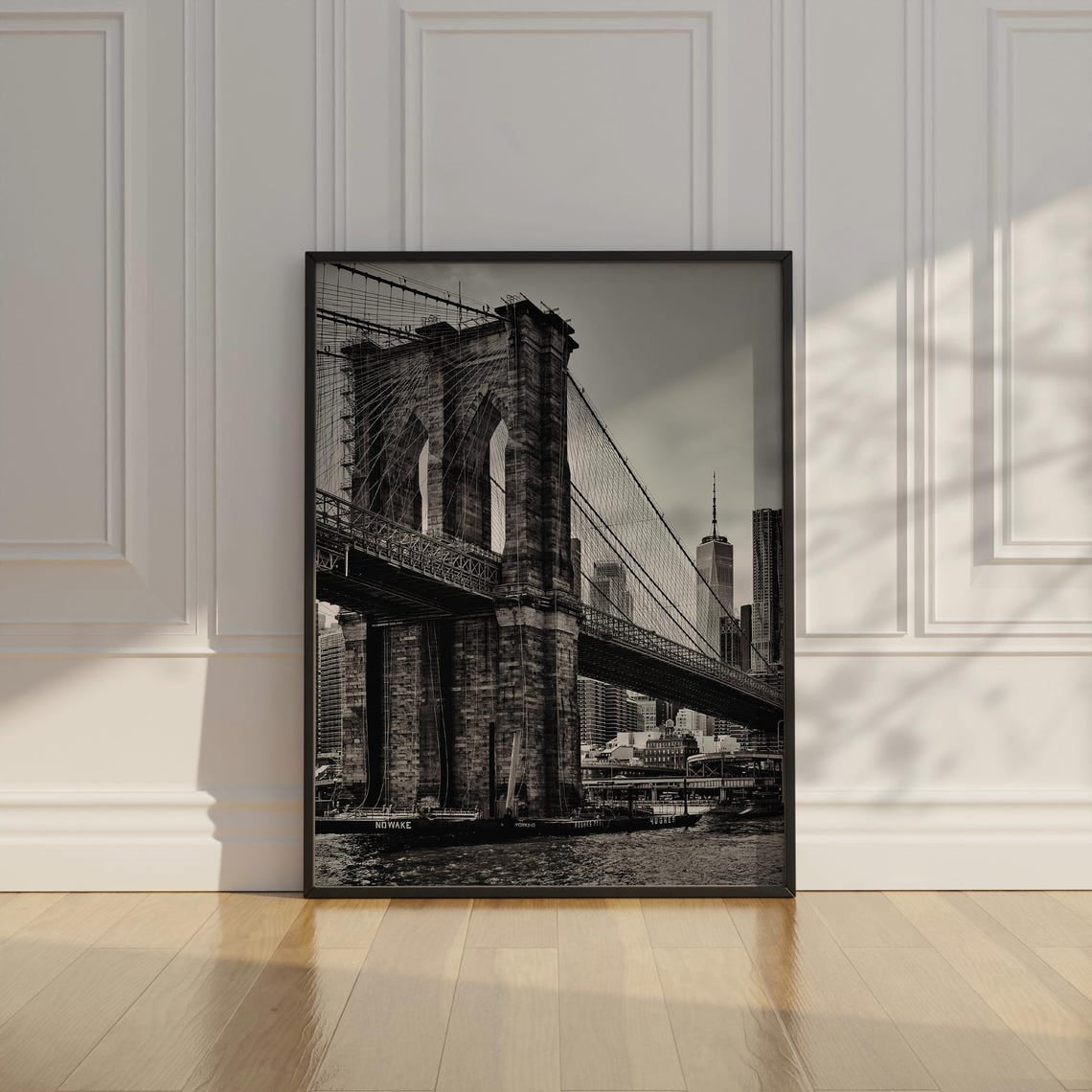 Brooklyn Bridge Black and White Poster Unframed Paper Print - Walmart.com