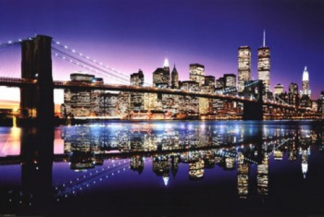 Brooklyn Bridge - Color Poster (36 x 24) - Walmart.com