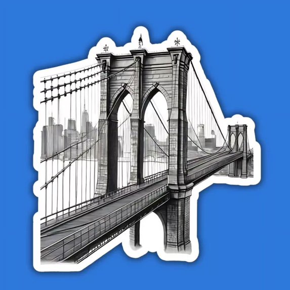 Brooklyn Bridge New York City Nyc Sticker Phone Decal Water Bottle ...