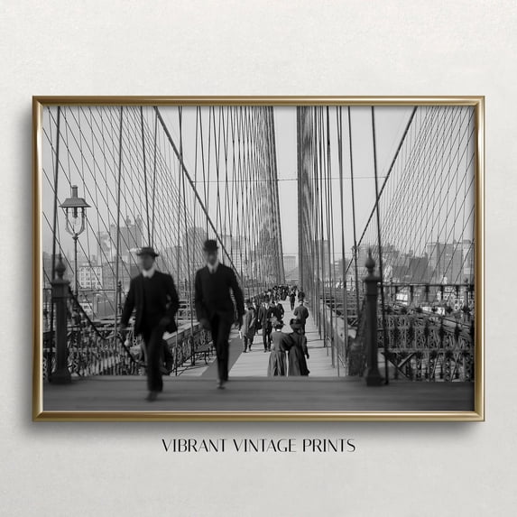 Brooklyn Bridge Nyc Black White Photo Poster UNFRAMED PAPER POSTER ...
