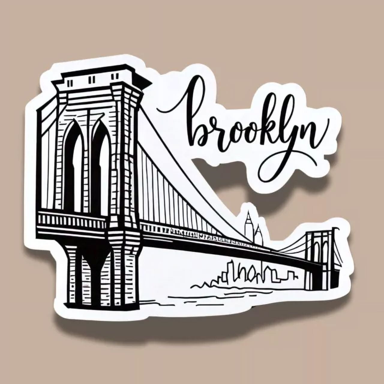 Brooklyn Bridge Nyc New York Sticker Phone Decal Water Bottle Stickers ...