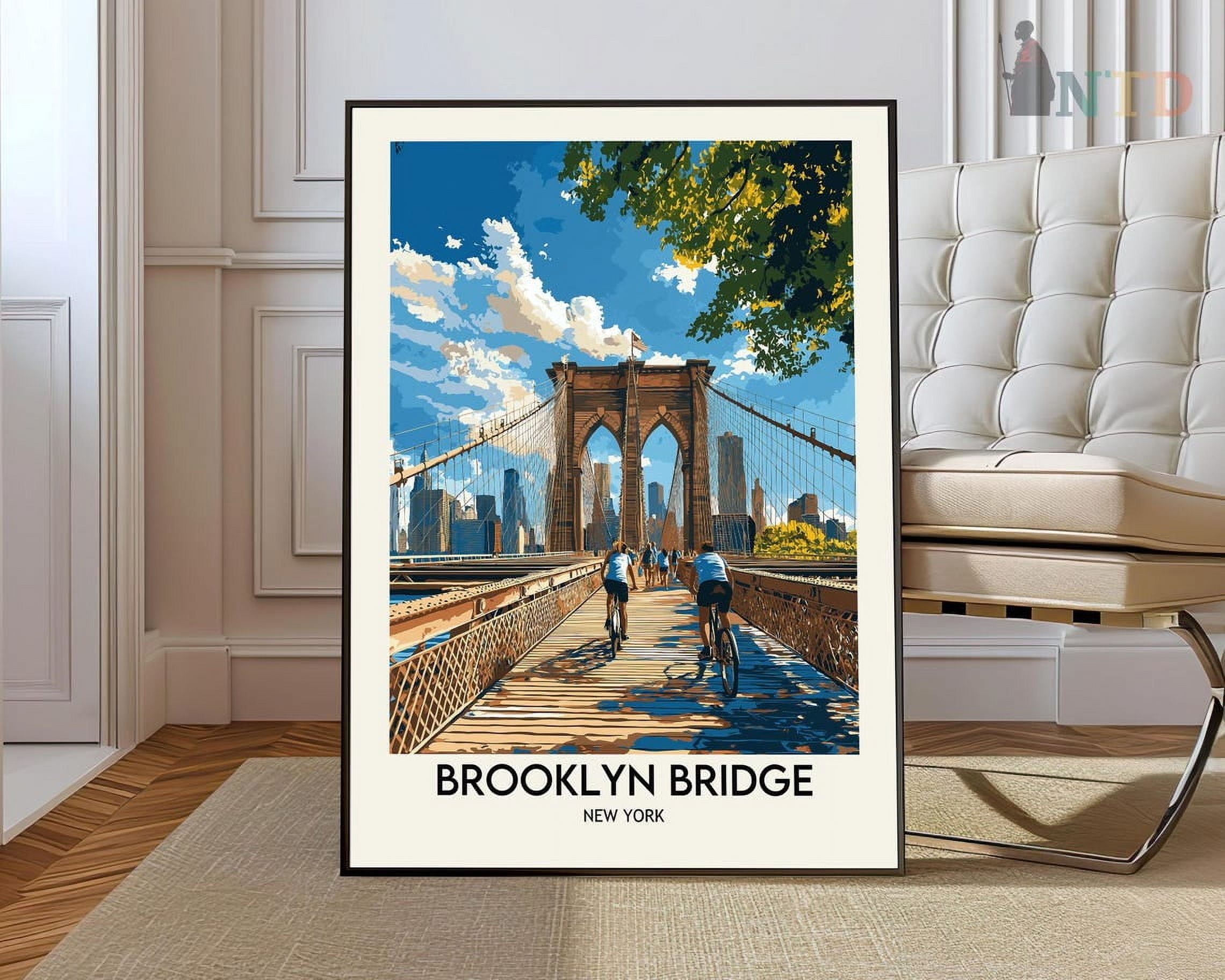Brooklyn Bridge Print, Brooklyn Bridge Wall Art, Brooklyn Bridge Poster ...