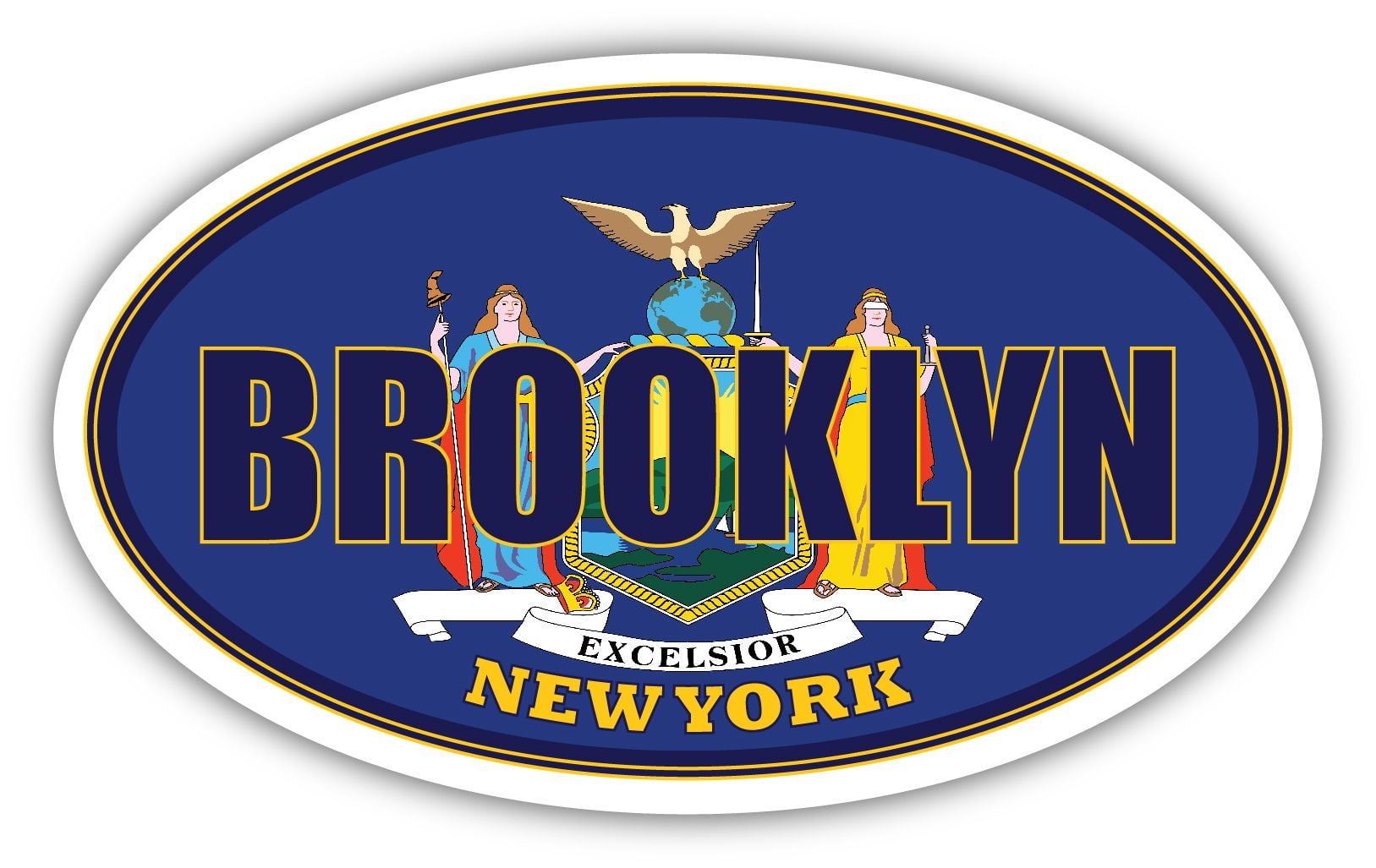 Brooklyn City New York State Flag | NY Flag Kings County Oval State ...