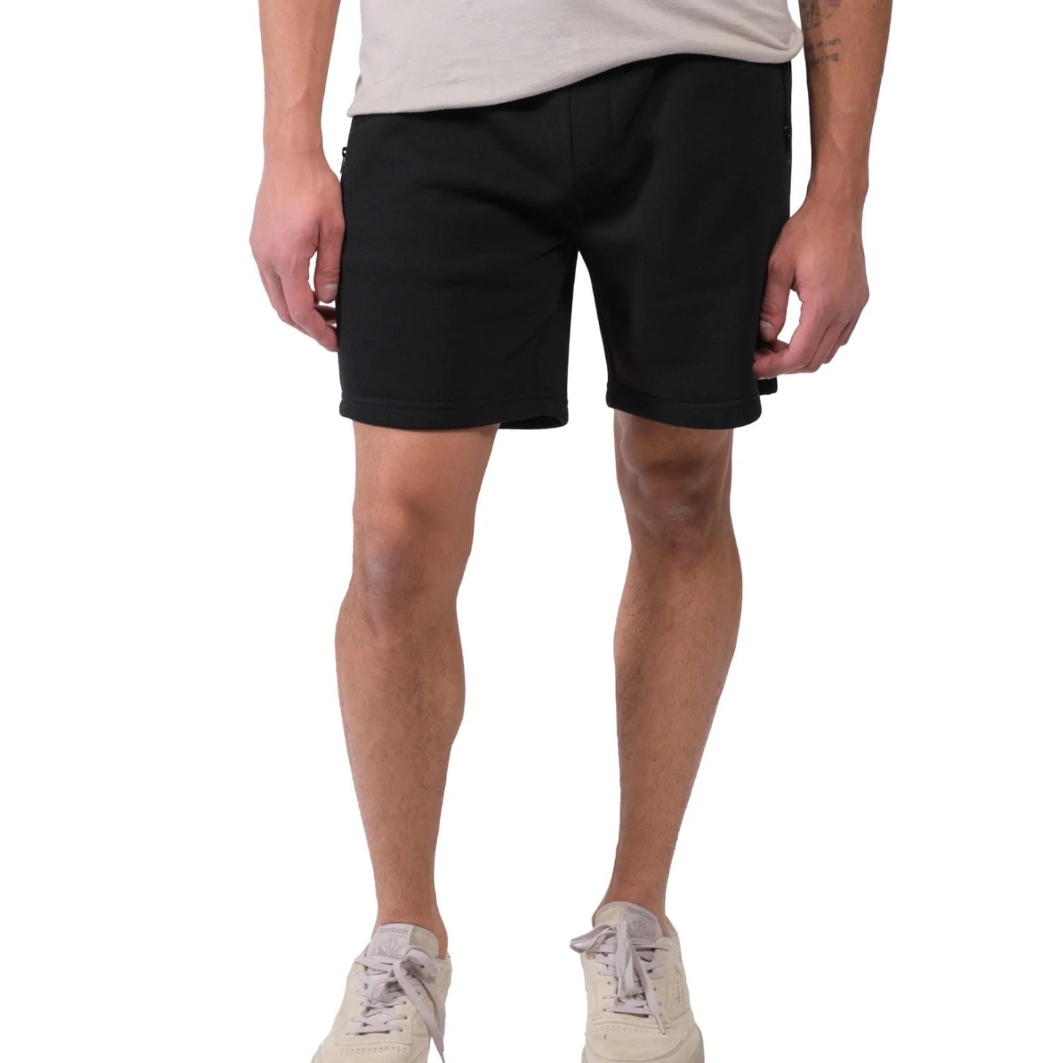 Brooklyn Cloth Men's 7" Inseam Zip Pocket Fleece Shorts, Elastic ...