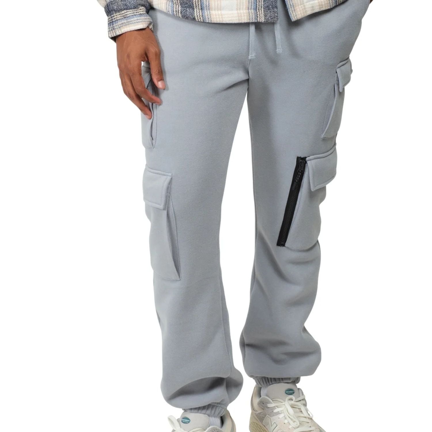 Brooklyn Cloth Men's Fleece Utility Cargo Sweatpants, Drawstring Waist ...