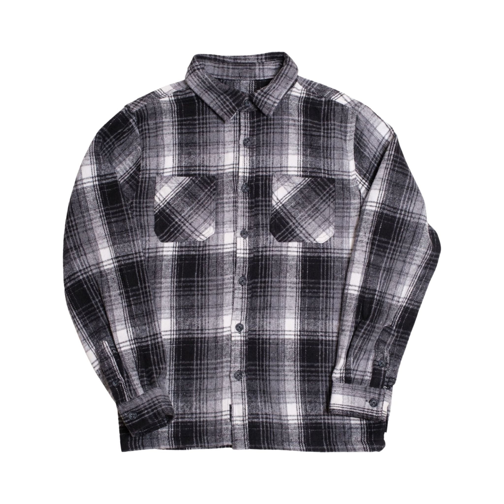Brooklyn Cloth Men's Heavy Flannel Shacket, Regular Sizing, Polyester ...