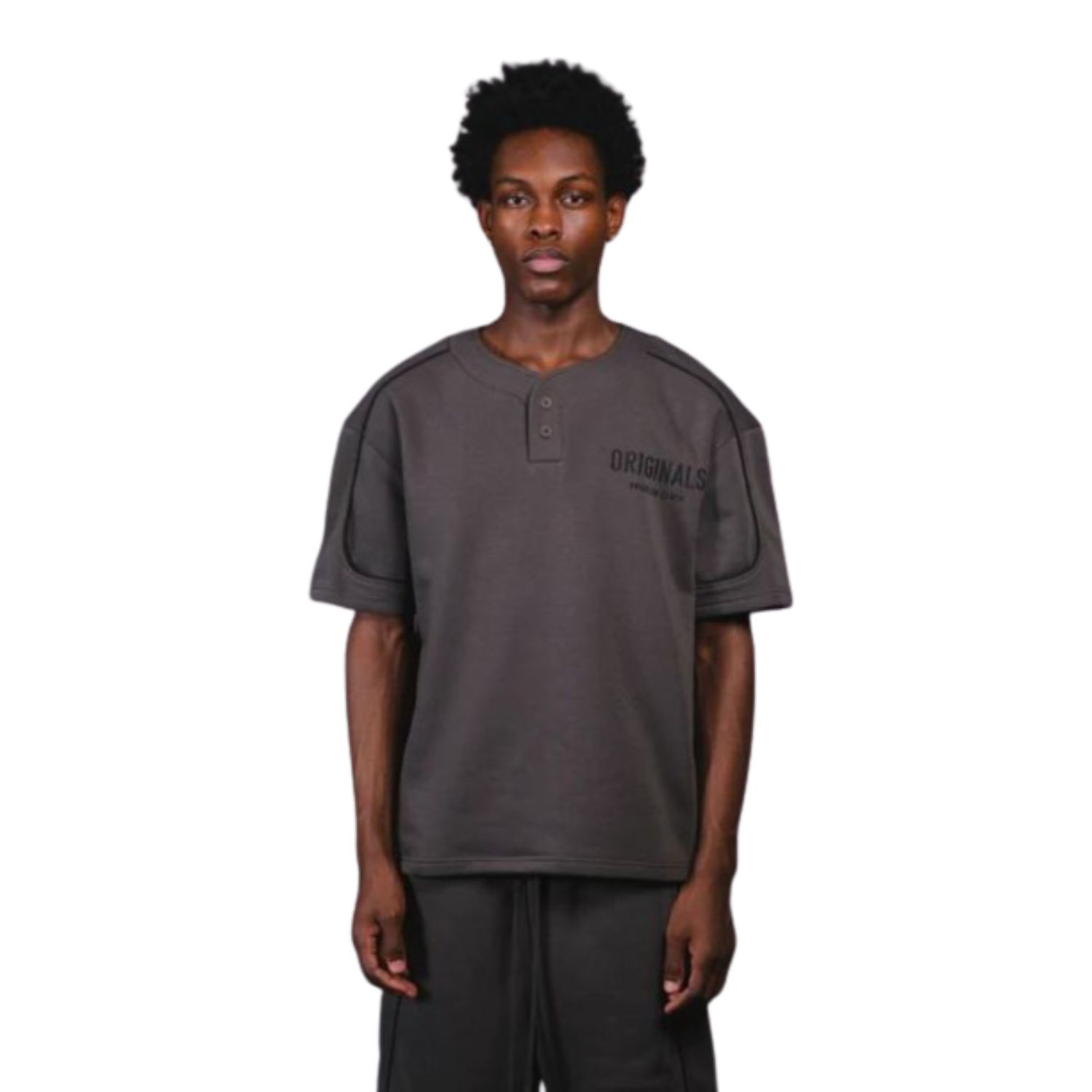 Brooklyn Cloth Originals Fleece Baseball Shirt, Oversized Fit, Dusty ...