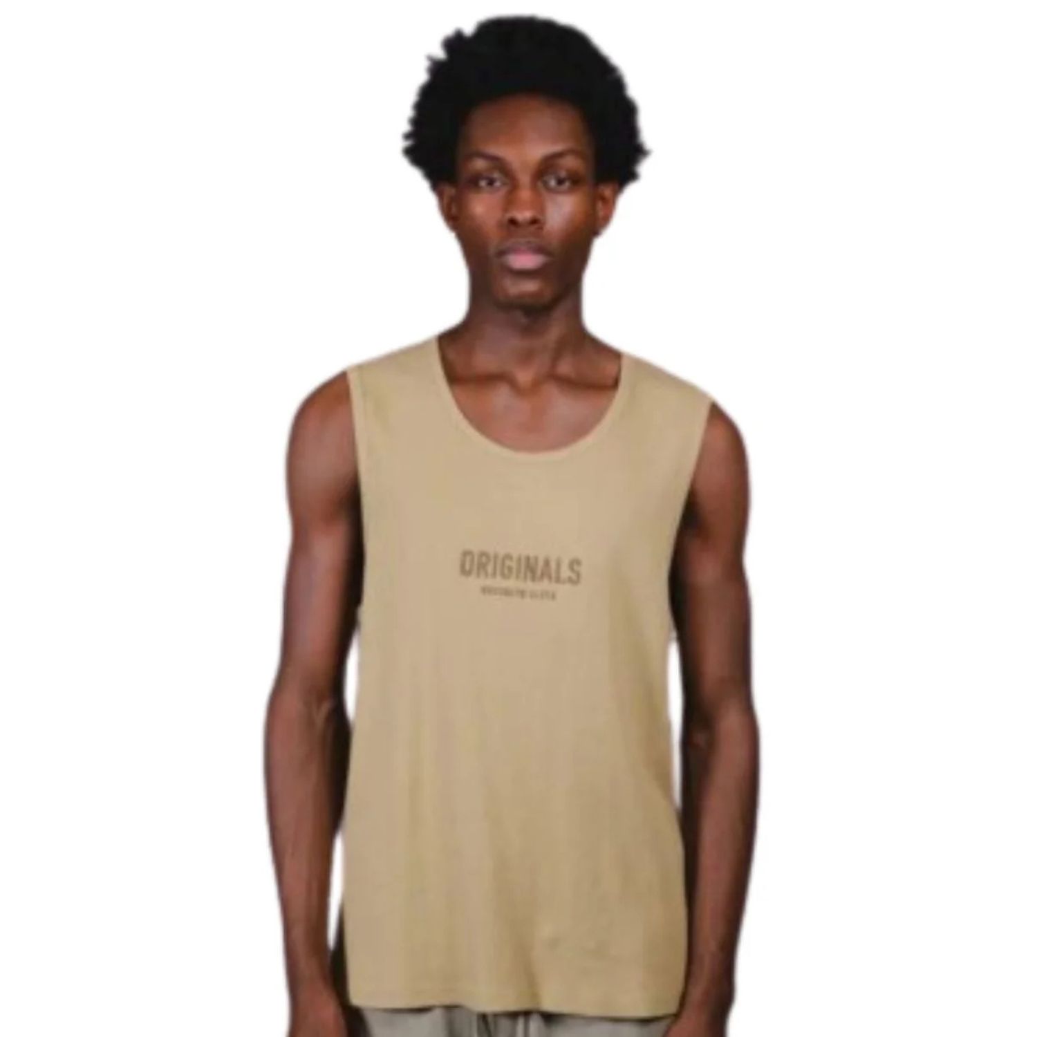 Brooklyn Cloth Originals Men's Ribbed Tank,Relaxed Fit,U-Neck,Dropped ...