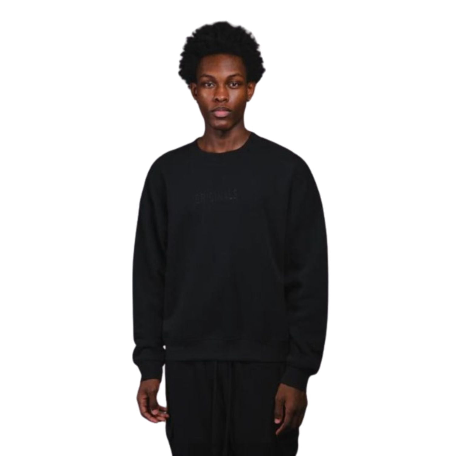 Brooklyn Cloth Originals Tonal Embroidered Fleece Crew Neck Sweatshirt ...