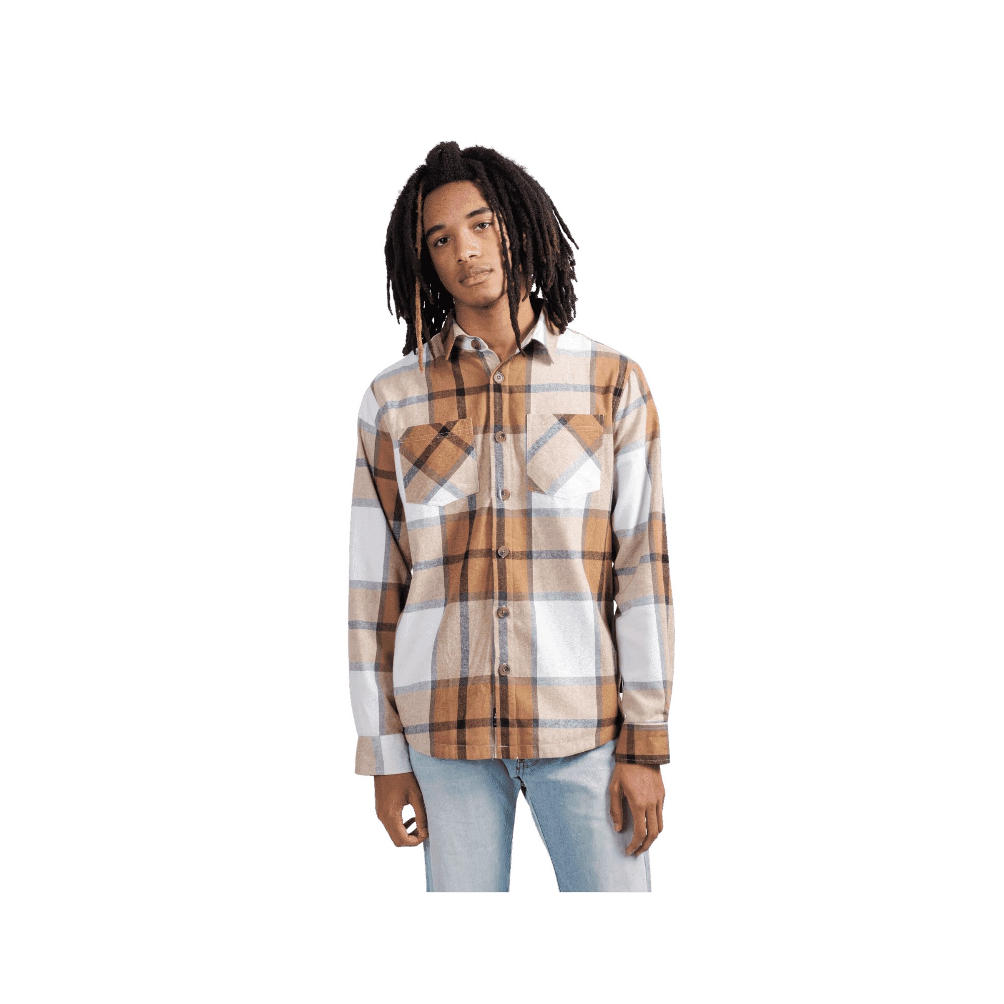 Brooklyn Cloth Thermal Lined Flannel Shacket, Stylish Shirt, Polyester ...