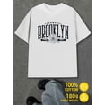 Brooklyn College Tee for men white 180G 100% Cotton Weekend casual wear ...
