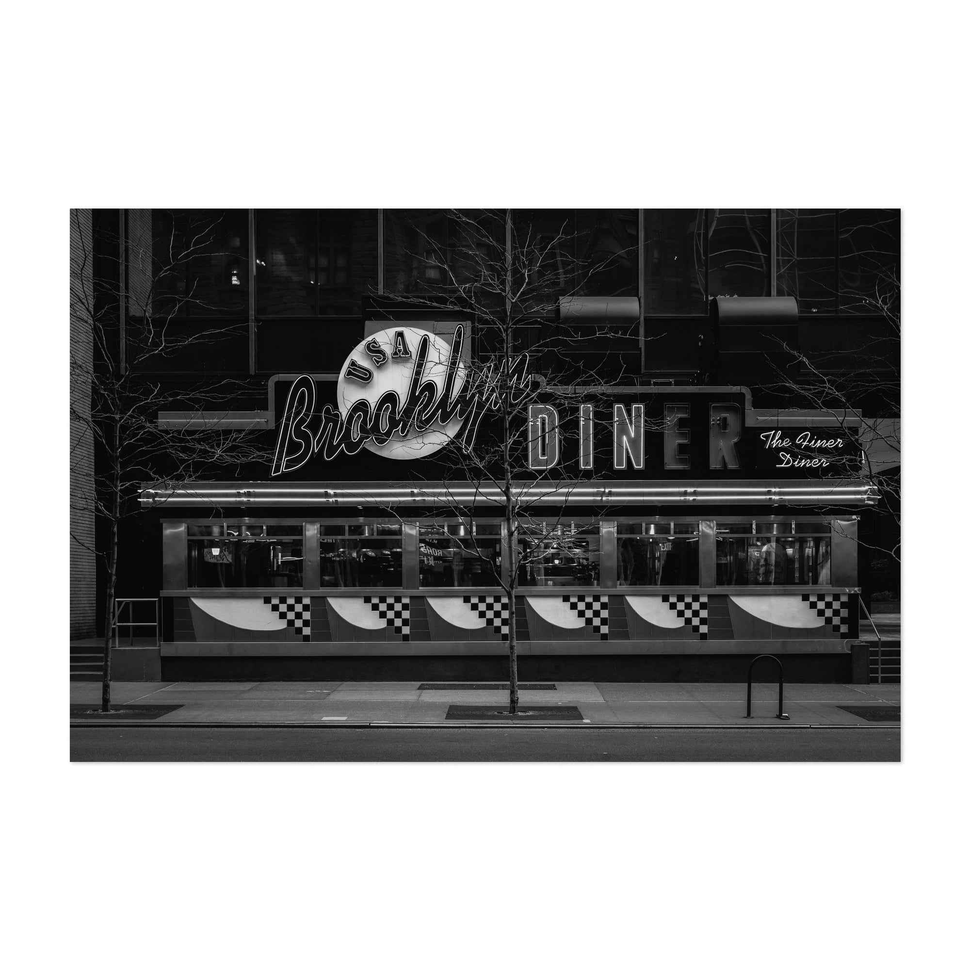 Brooklyn Diner B&W - Manhattan New York Photography Unframed Wall Art ...