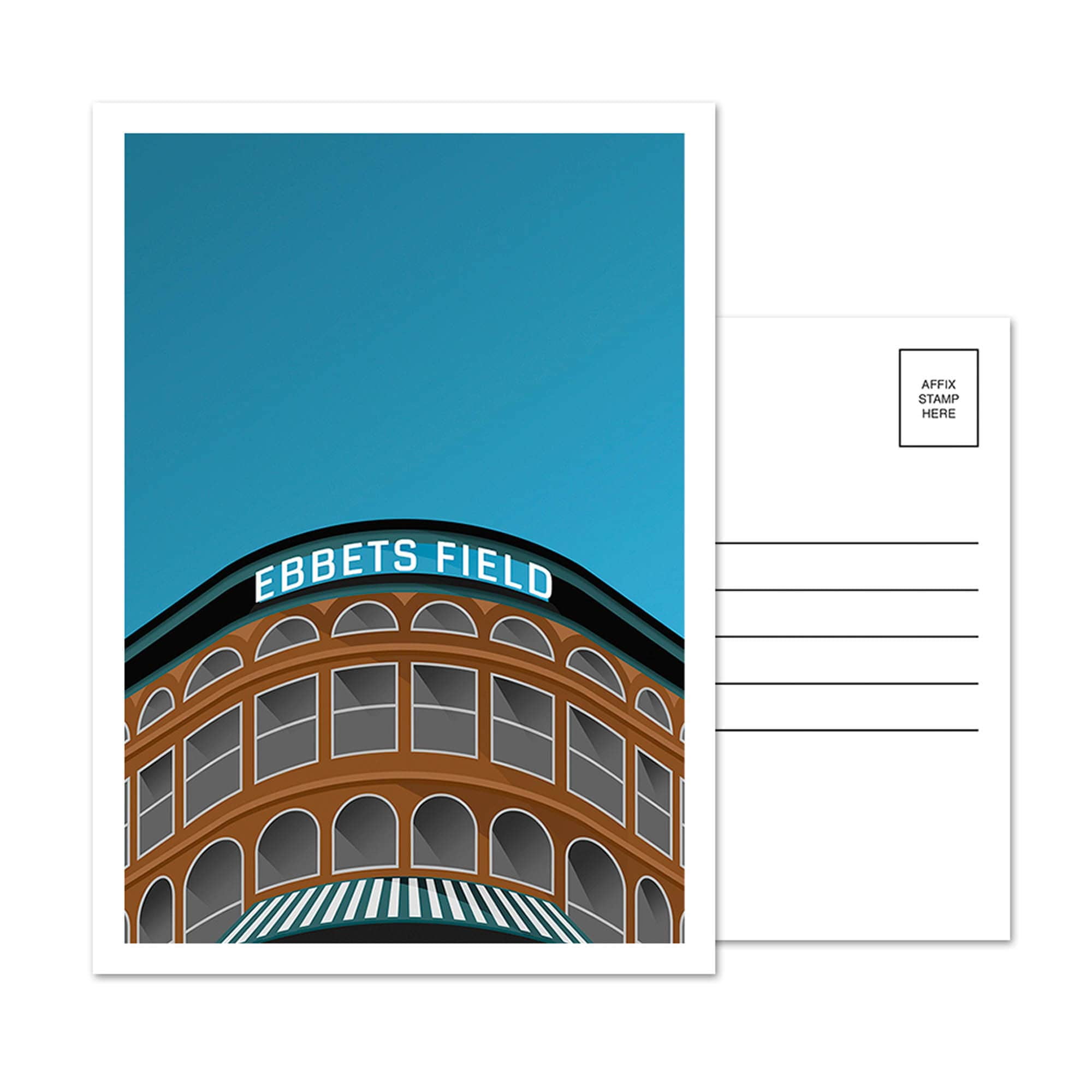 Brooklyn Dodgers Ebbets Field 5-Pack Minimalist Postcard Set - Walmart.com