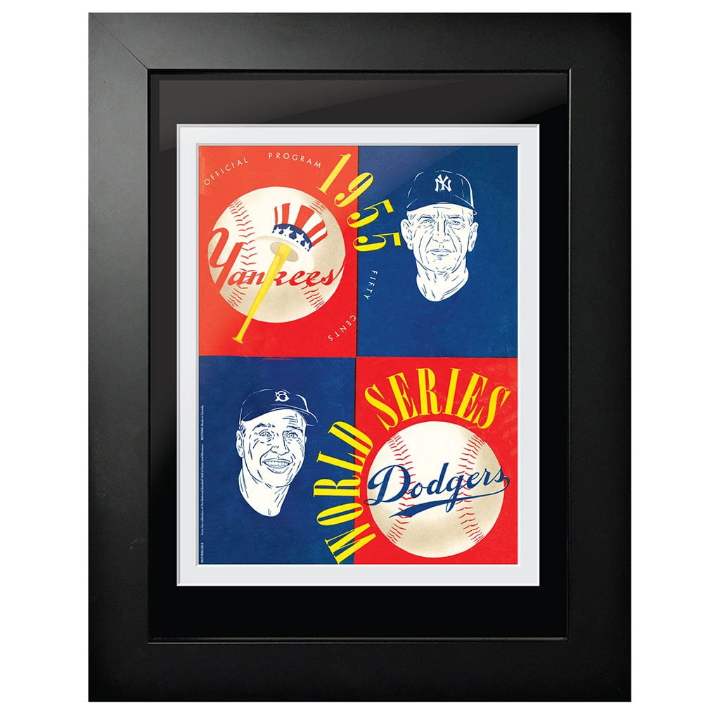 Brooklyn Dodgers vs. New York Yankees 1955 World Series Matchup 18'' x ...