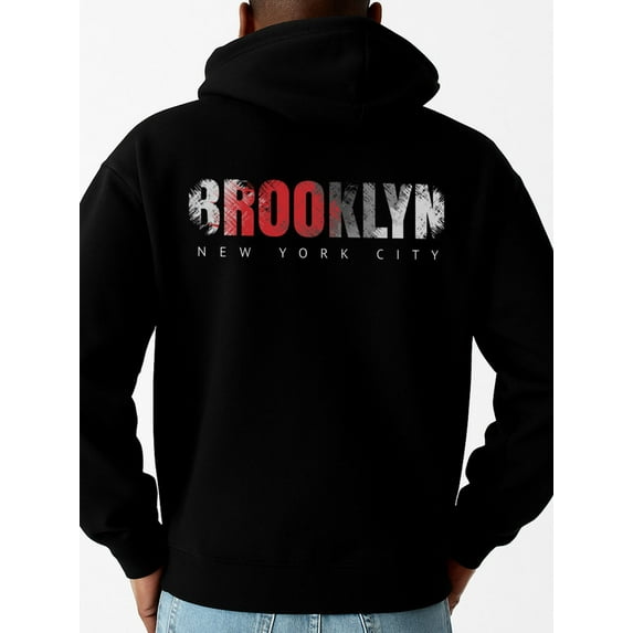 Brooklyn Hoodie hoodies & sweatshirt men's machine washable black Solid ...