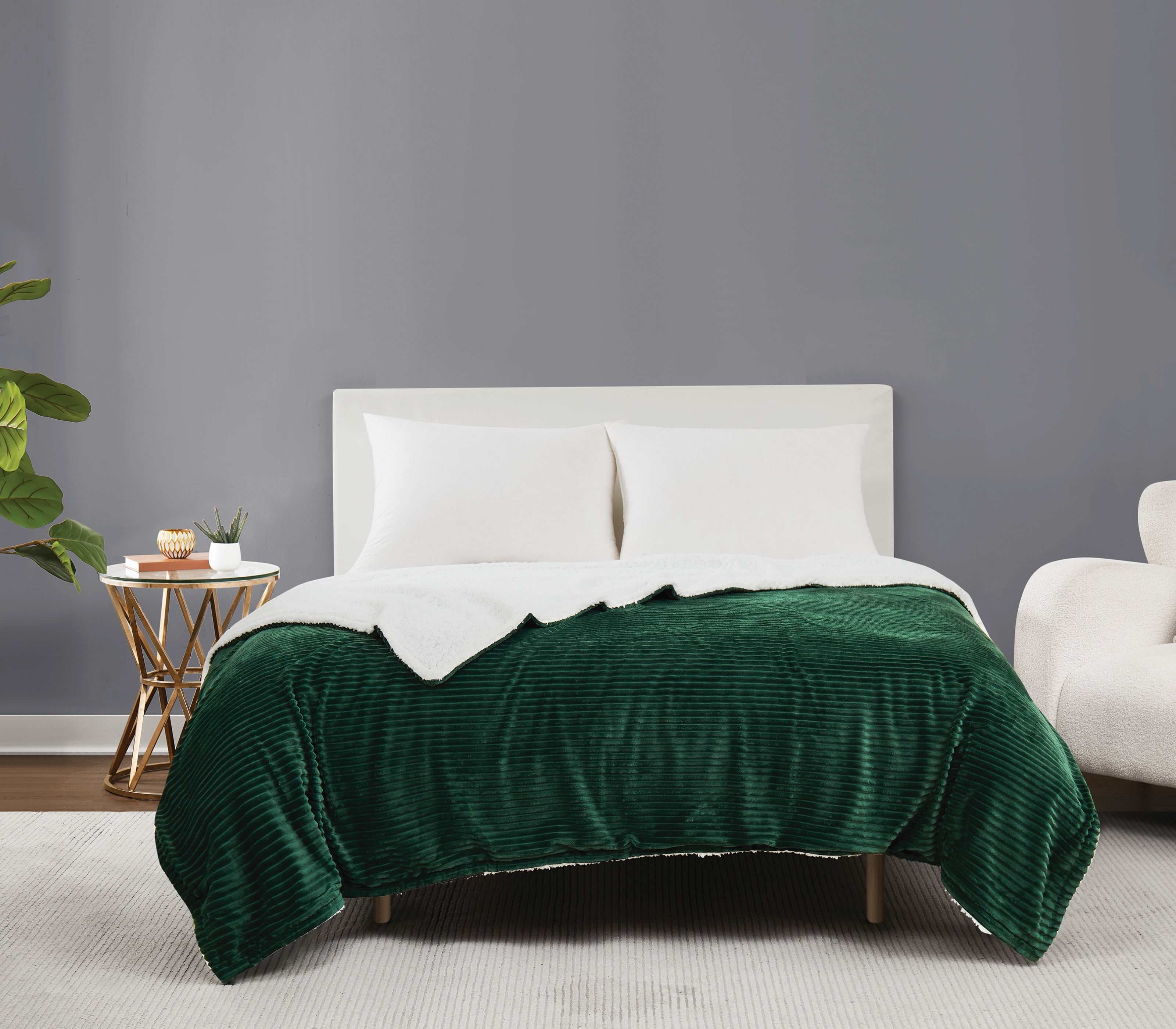 Brooklyn Loom Corduroy Green Twin Blanket - Walmart.com