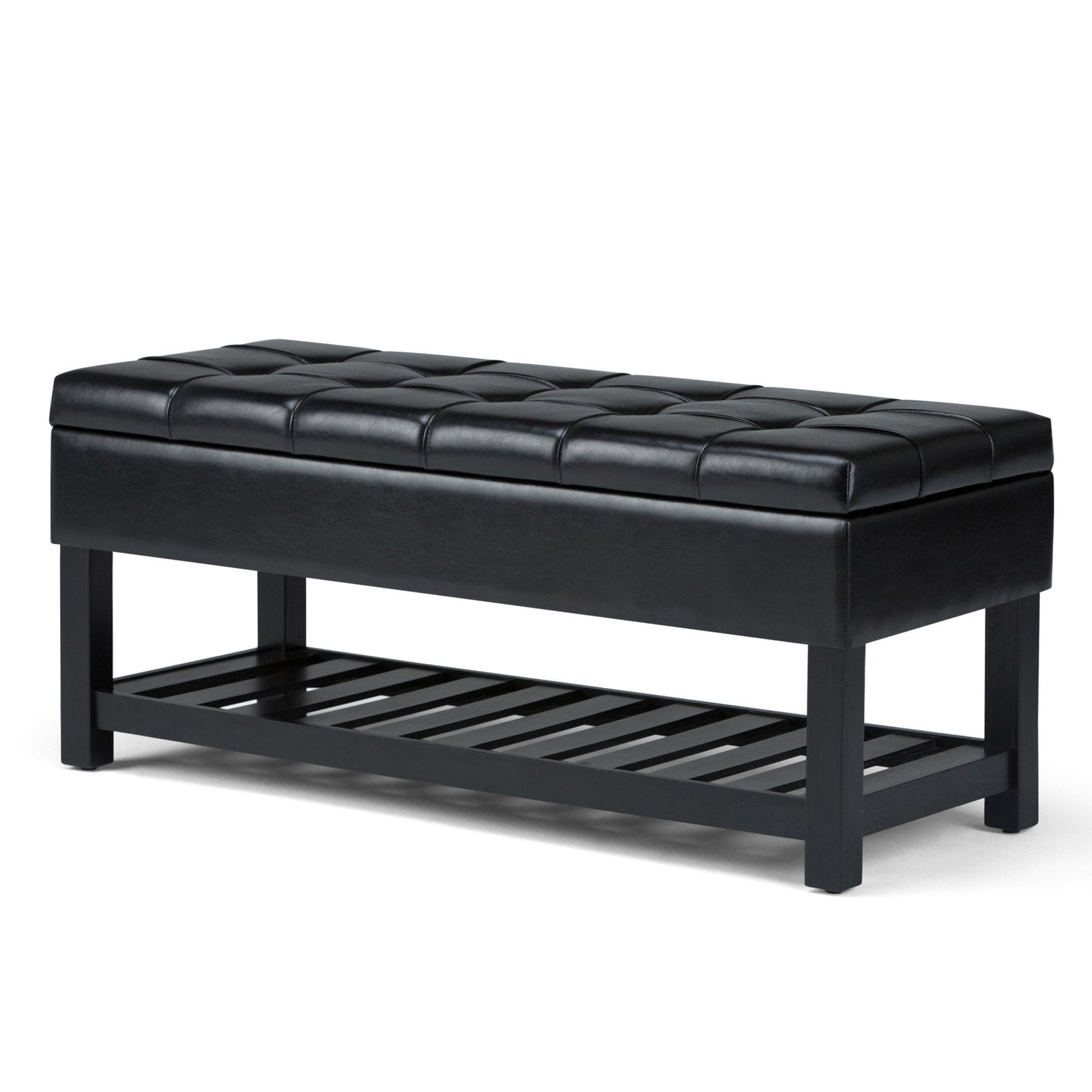 Brooklyn + Max Hayden Faux Leather Storage Ottoman Bench - Walmart.com