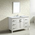 Winston 48 inch Bath Vanity in Soft White with Bombay White Engineered ...