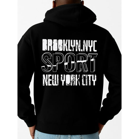 Brooklyn NYC Sport hoodies mens polyester black hoodies for autumn and ...