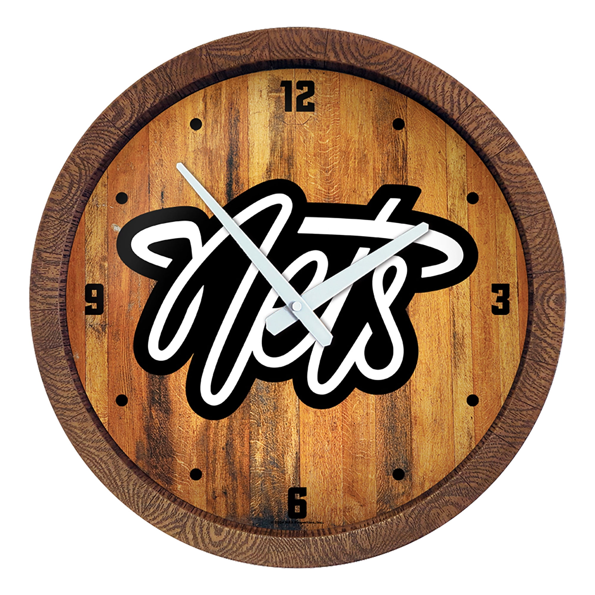 Brooklyn Nets 20.25" Faux Barrel Top Clock - Walmart.com
