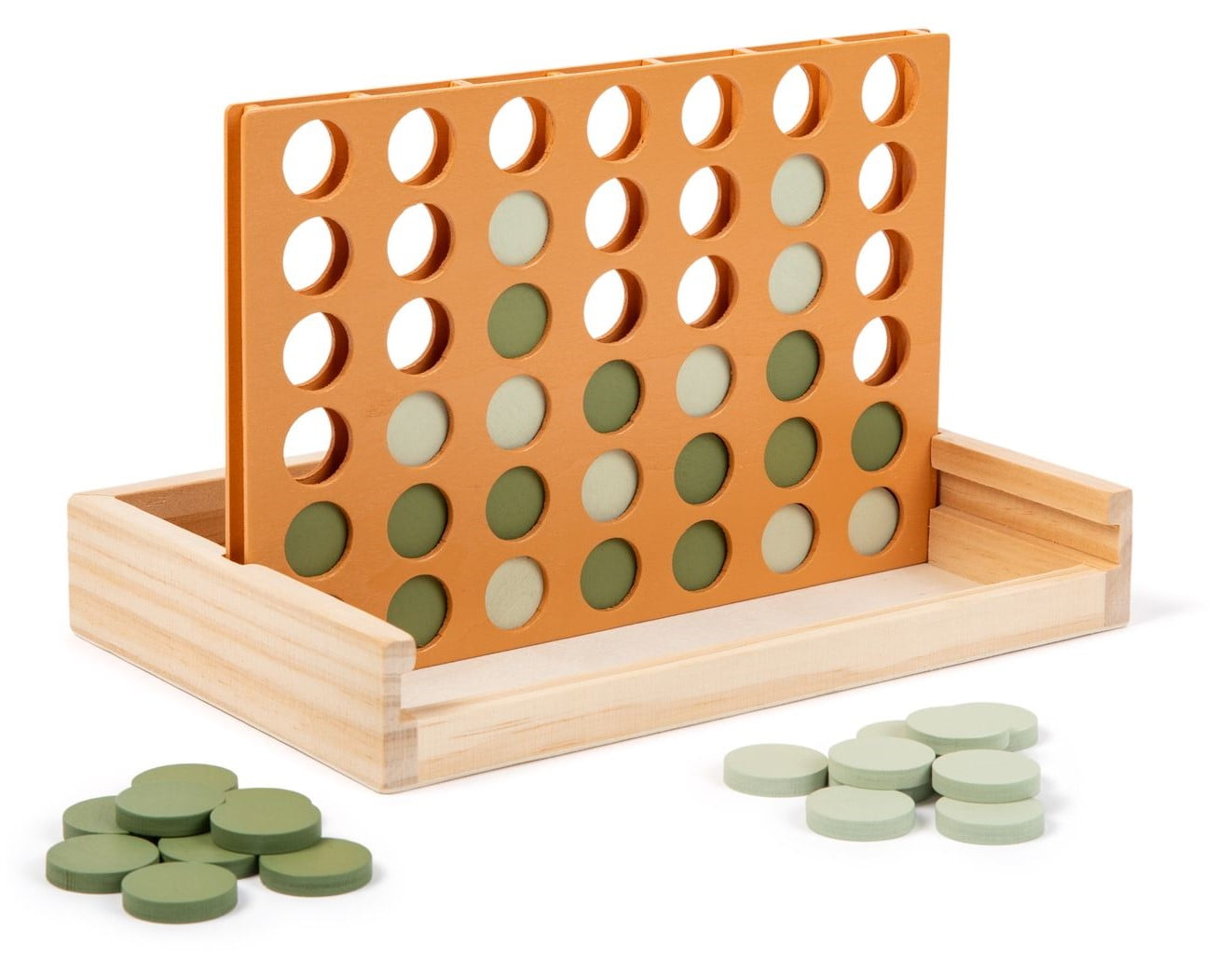 Brooklyn Neutral Wooden 4-in-a-Row Aesthetic Montessori Travel Board ...