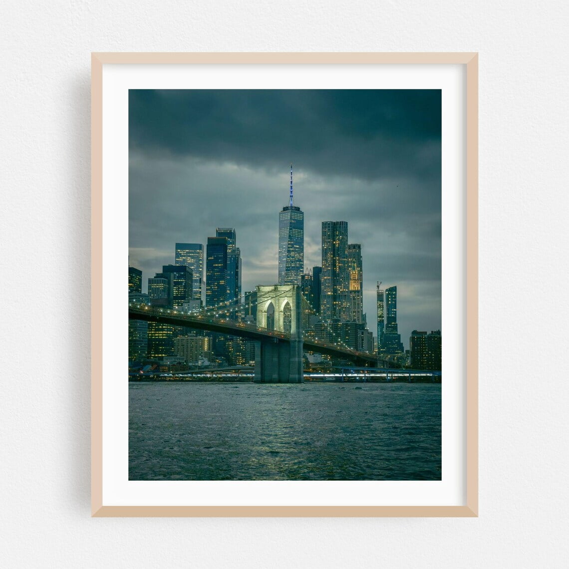 Brooklyn New York City Skyline Bridge Architecture Fine Nightlife ...