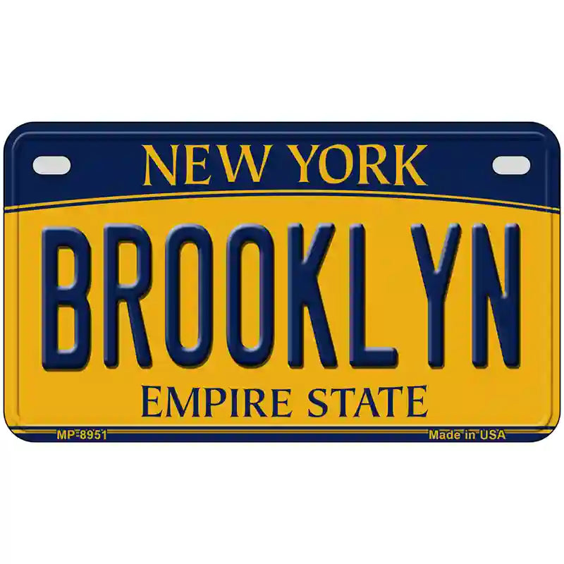 Brooklyn New York Metal Novelty License Plate 7" x 4" Motorcycle ...