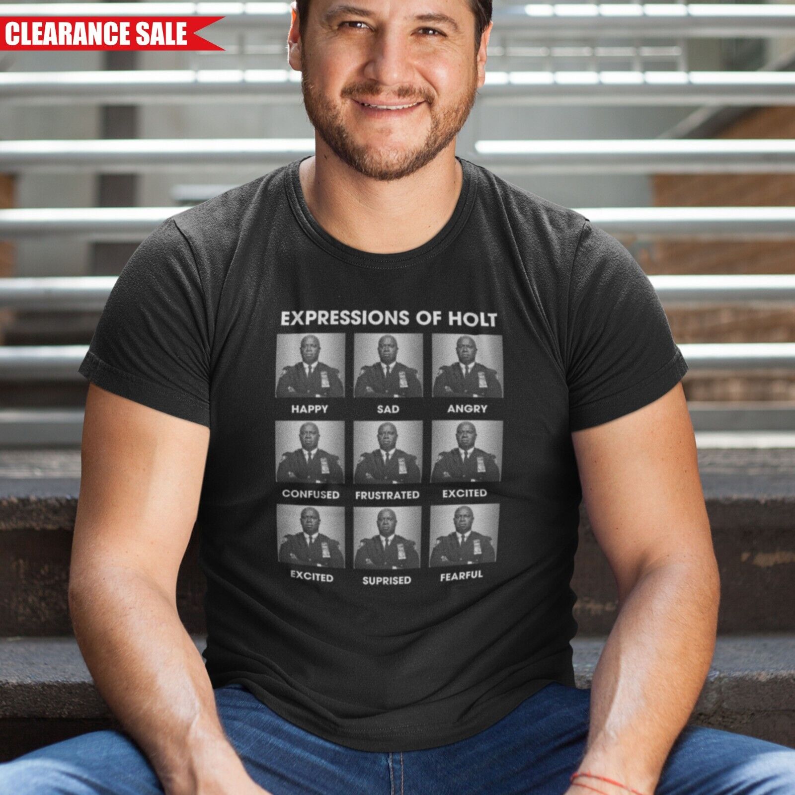 Brooklyn Nine Nine Expressions Of Holt Funny T Shirt Printed 100% ...