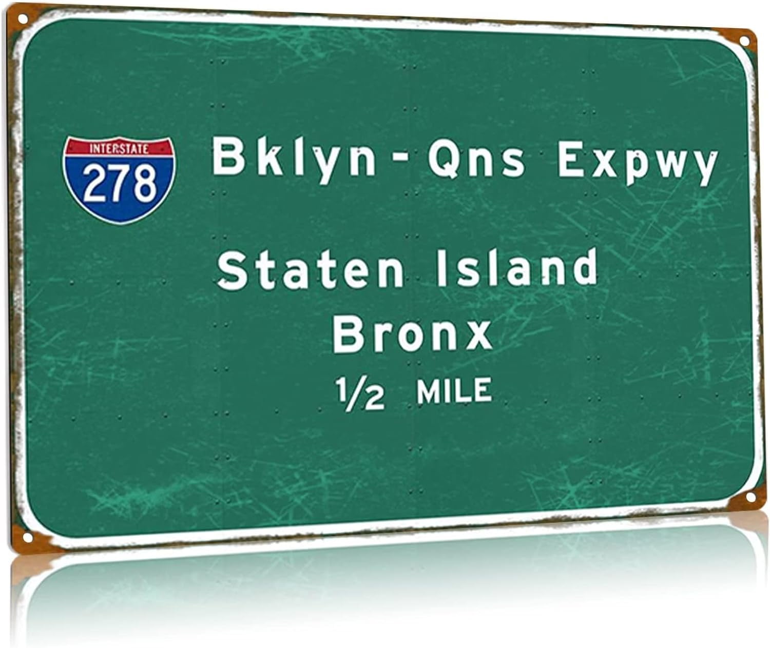 Brooklyn- Queens Expwy Metal Tin Signs New York East Interstate 278 ...