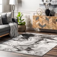 Better Homes & Gardens High Low Abstract Area Rug, Grey/Tan, 30" x 46 ...