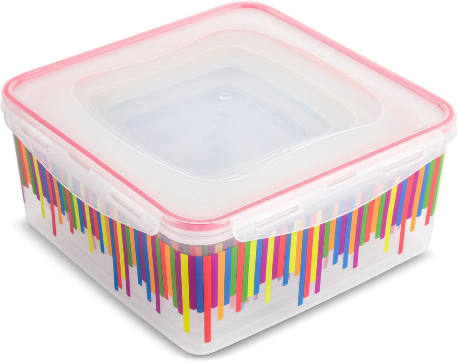 Brooklyn Steel Co. 6 Container Printed Snap Lid Square Food Storage Set ...