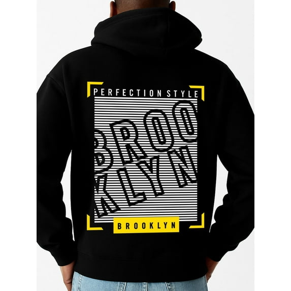 Brooklyn Style Hoodie funny hoodies men graphic hoodies black Casual ...